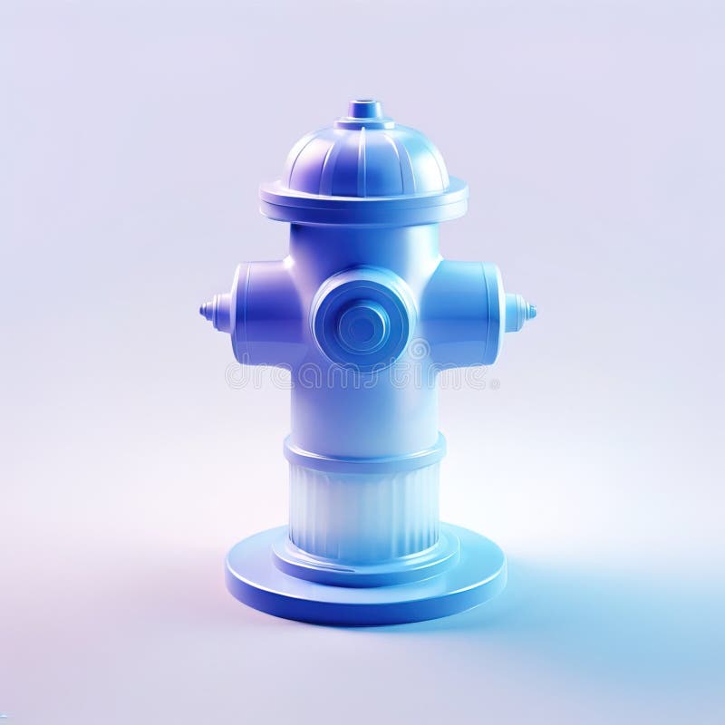 Icon of Fire Hydrant, Glossy Glass Style Stock Illustration ...