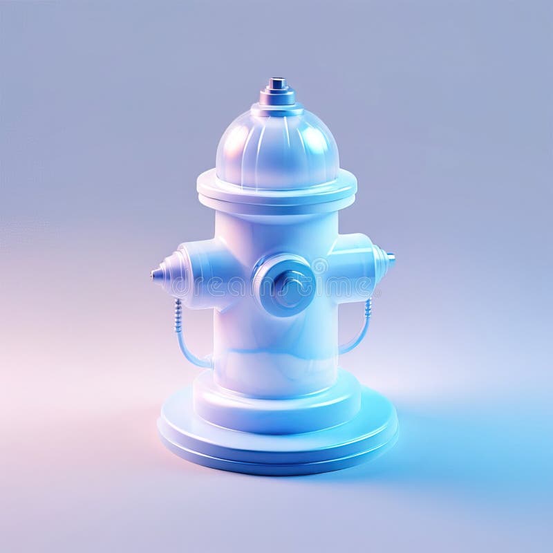 Icon of Fire Hydrant, Glossy Glass Style Stock Illustration ...