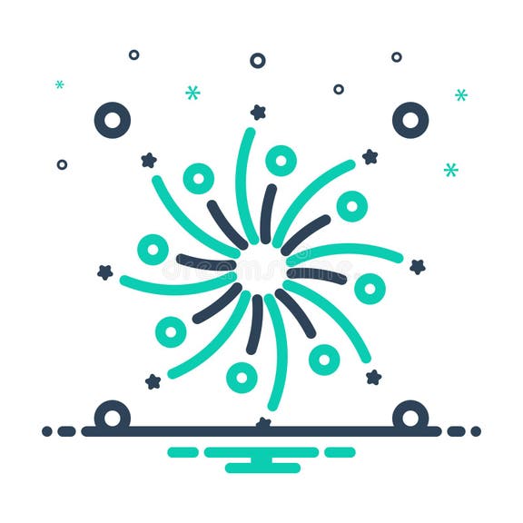 Mix Icon for Fireworks, Celebration and Sparkler Stock Vector ...