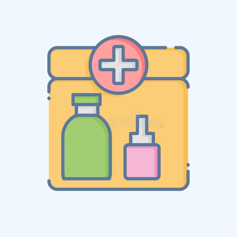Icon First Aid Kit. Related To Backpacker Symbol. Doodle Style. Simple ...