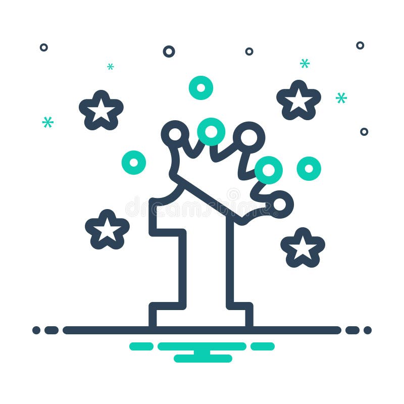 Mix Icon for First, Sooner and Place Stock Illustration - Illustration ...
