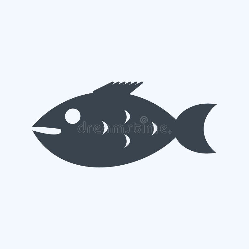 Icon Fish. Suitable for Sea Symbol. Glyph Style. Simple Design Editable ...