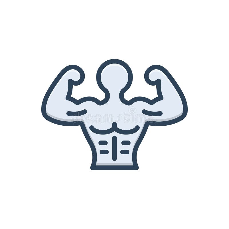 Color Illustration Icon for Fit, Bodybuilding and Activities Stock ...