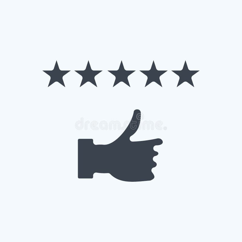 Icon Five Stars. Suitable for Feedback Symbol. Glyph Style. Simple ...