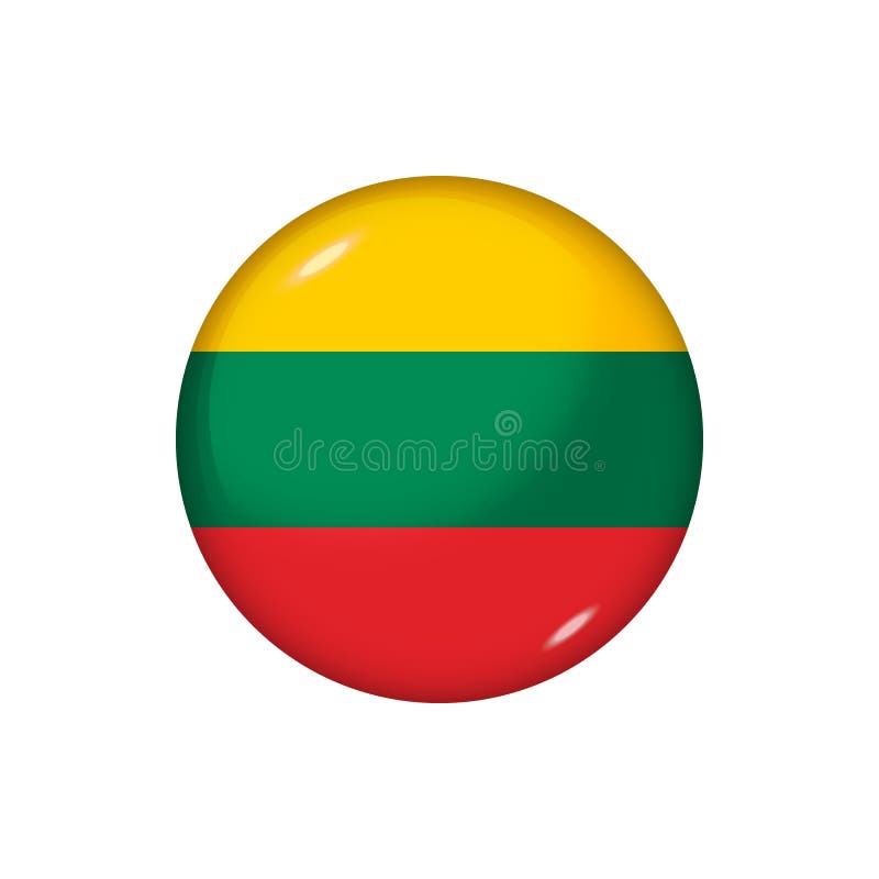 Flag Lithuania Round Stock Illustrations – 678 Flag Lithuania Round ...