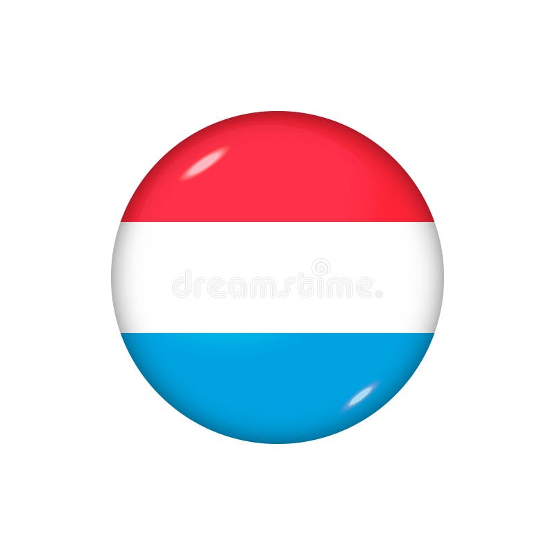 Round Luxembourg Flag Vector Icon Isolated, Luxembourg Flag Button ... Round Luxembourg Flag Vector Icon Isolated, Luxembourg Flag Button ...
