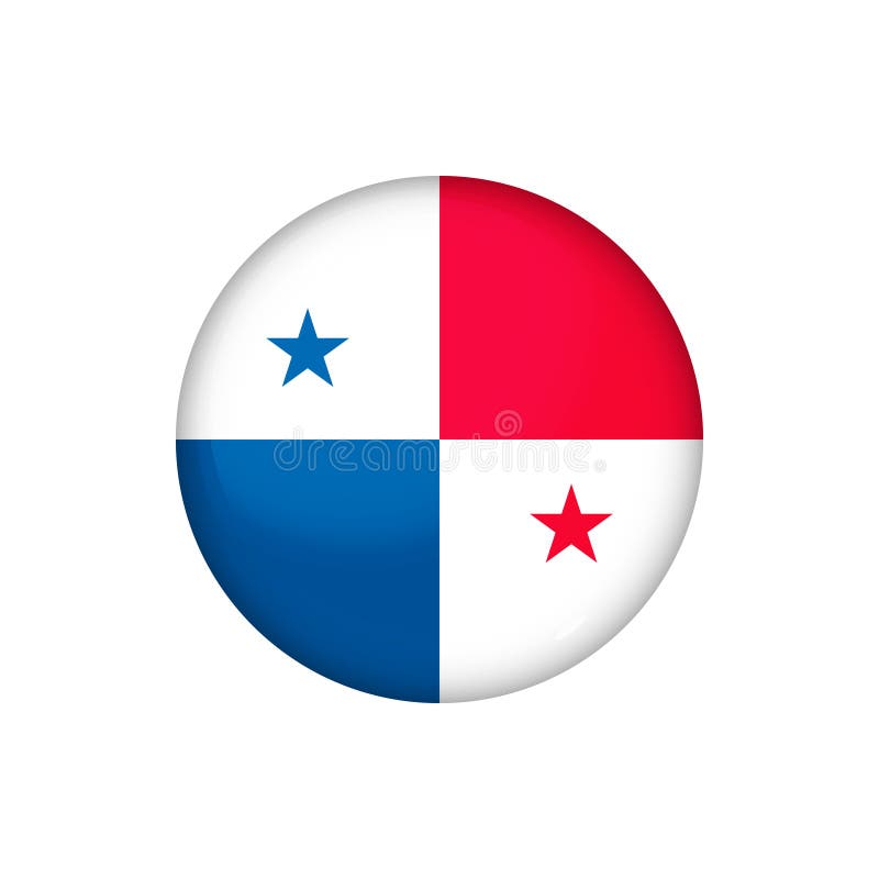Panama Flag in 4 Shapes Collection with Clipping Path Stock Vector ...