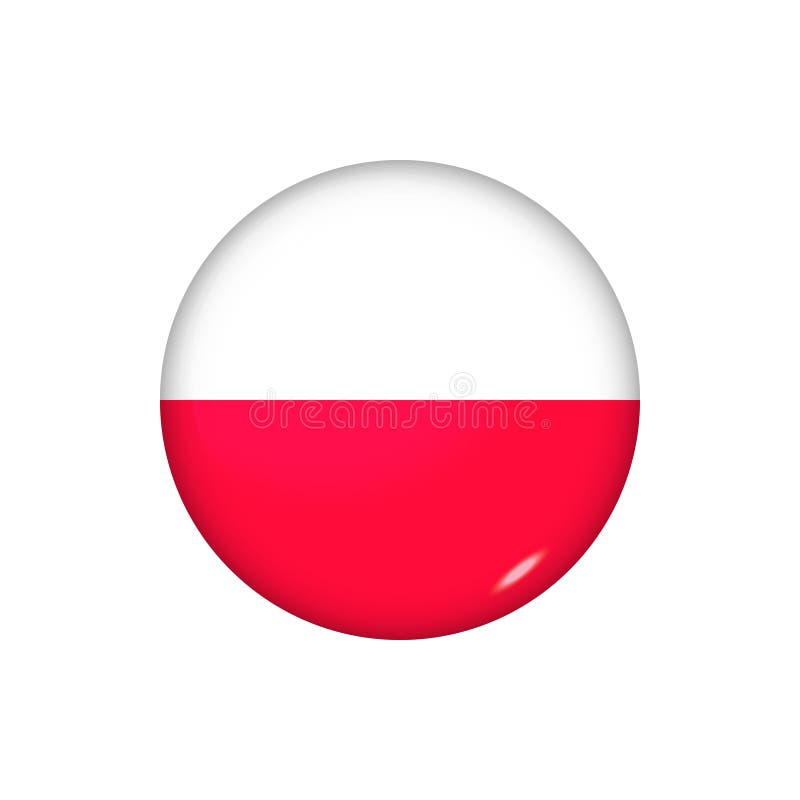 Flag of Poland. Poland National Flag with Emblem on Cloudy Blue Sky ...