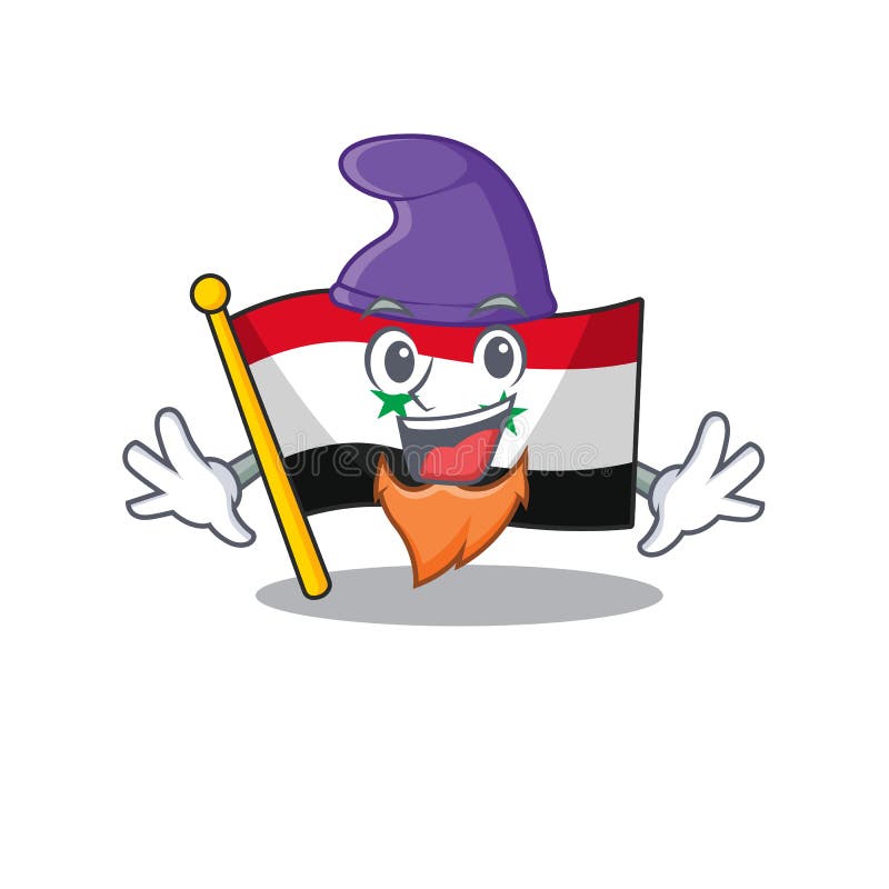 An Icon of Flag Syria Scroll Cartoon Character Dressed As an Elf Stock ...