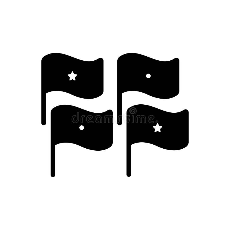 Black Solid Icon for Flags, Banner and Gonfalon Stock Vector ...