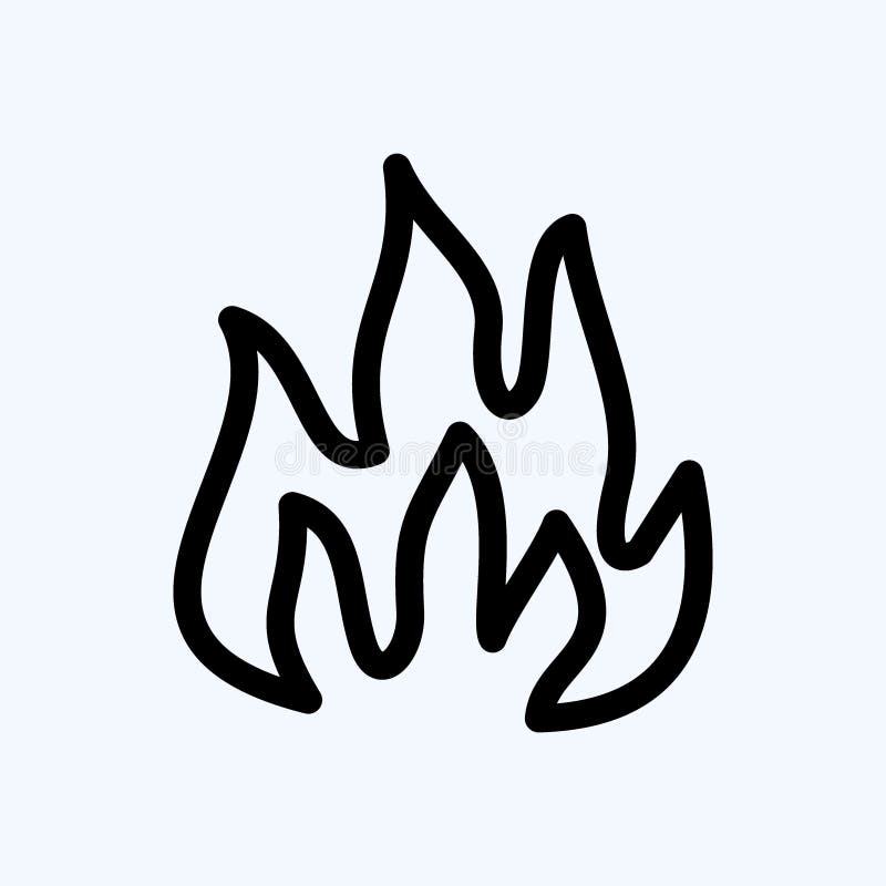 Icon Flammable. Suitable for Security Symbol. Line Style. Simple Design ...