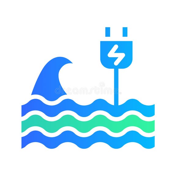 Icon Flat Gradient Wave Energy Charging Plug. Gradient Colourful Icon ...