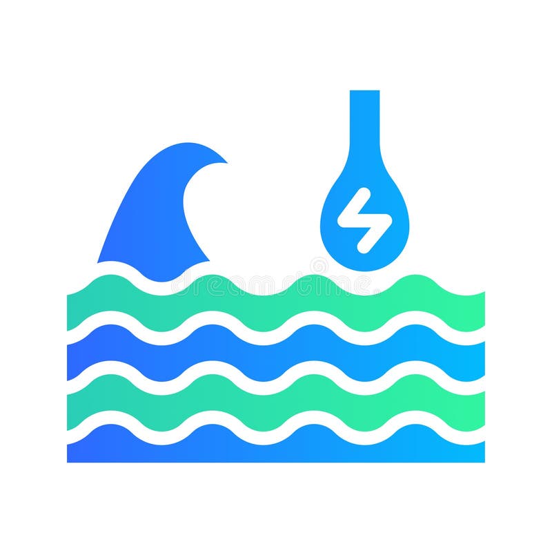 Icon Flat Gradient Wave Energy. Gradient Colourful Icon Concept Stock Vector - Illustration of ...