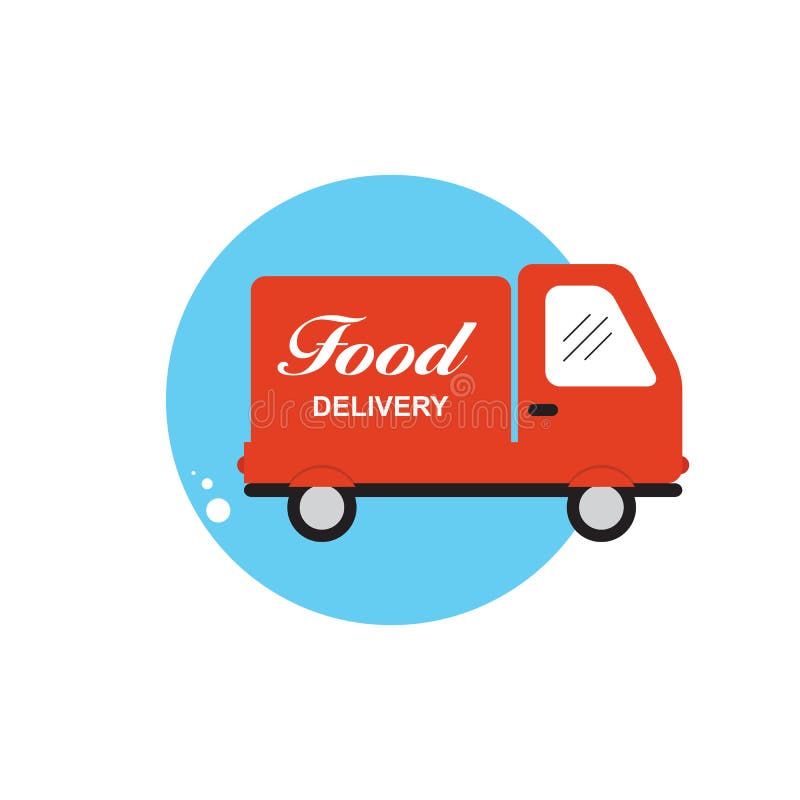 Icon with Flat Graphics Element of Food Delivery Stock Vector ...