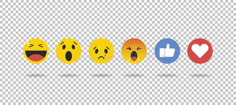 Emoji Emoticon in Flat Style, Set Icons, Social Media Collection ...