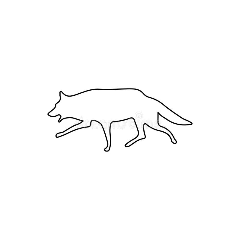 Wolf Icon Vector Simple Isolated Illustration Signage Template Design ...