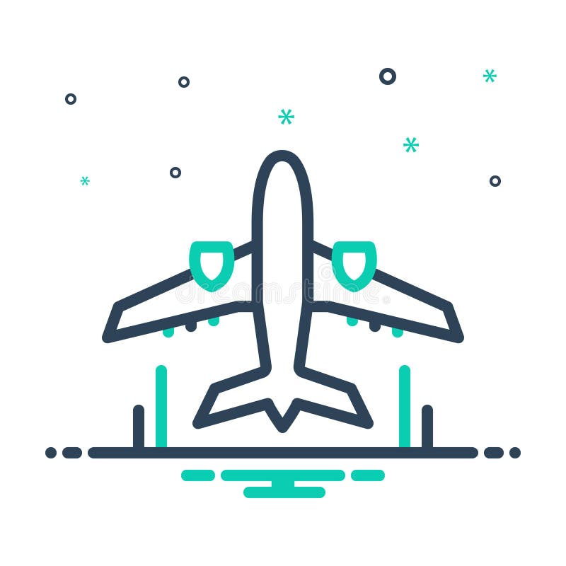 Mix Icon for Flight, Aircraft and Air Stock Illustration - Illustration ...