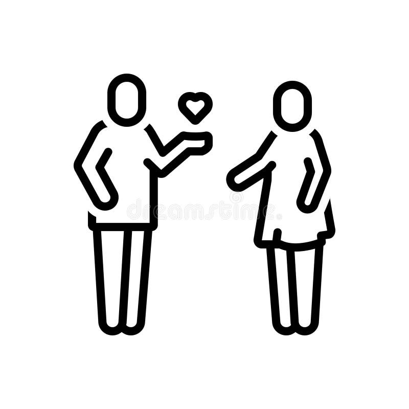 Black Line Icon for Awarded, Bestow and Confer Stock Vector ...