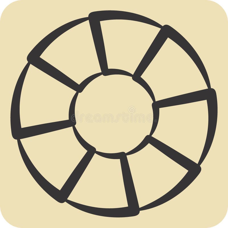 Icon Float. Related To Ring Symbol. Hand Drawn Style. Simple Design ...