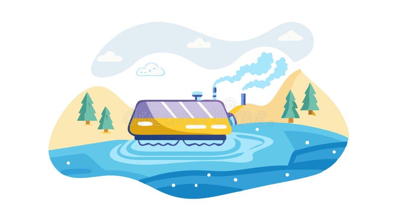 Floating Solar Panel Farm on Water for Green Energy, Vector Design ...