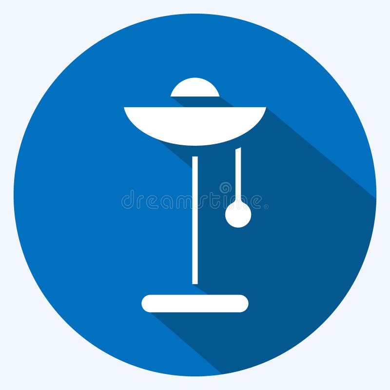 Icon Floor Lamp. Suitable for House Symbol. Long Shadow Style. Simple ...