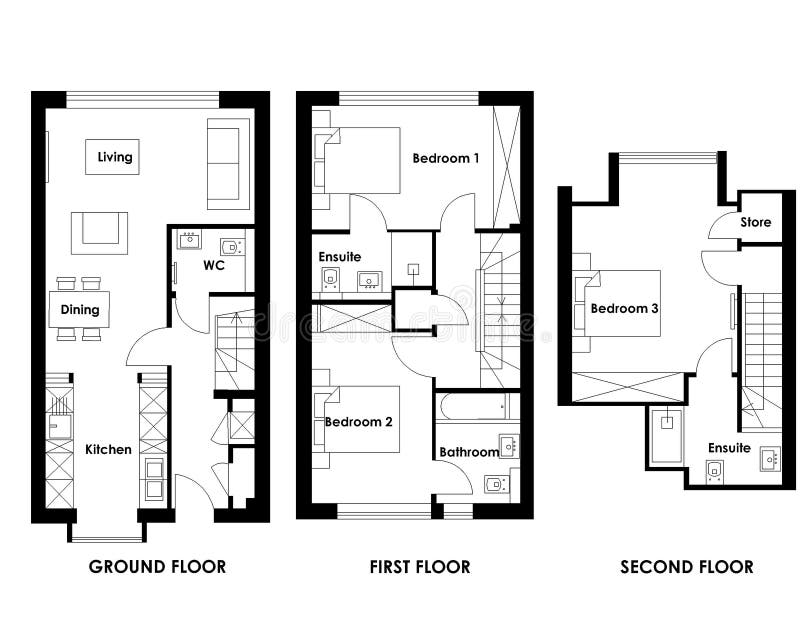 Icon Floor Plan. Example Floor Plan. House Plan Icon Stock Illustration ...