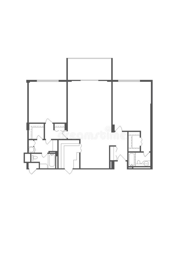 Icon Floorplan. Example Floor Plan. House Plan Icon. Stock Illustration - Illustration of ...