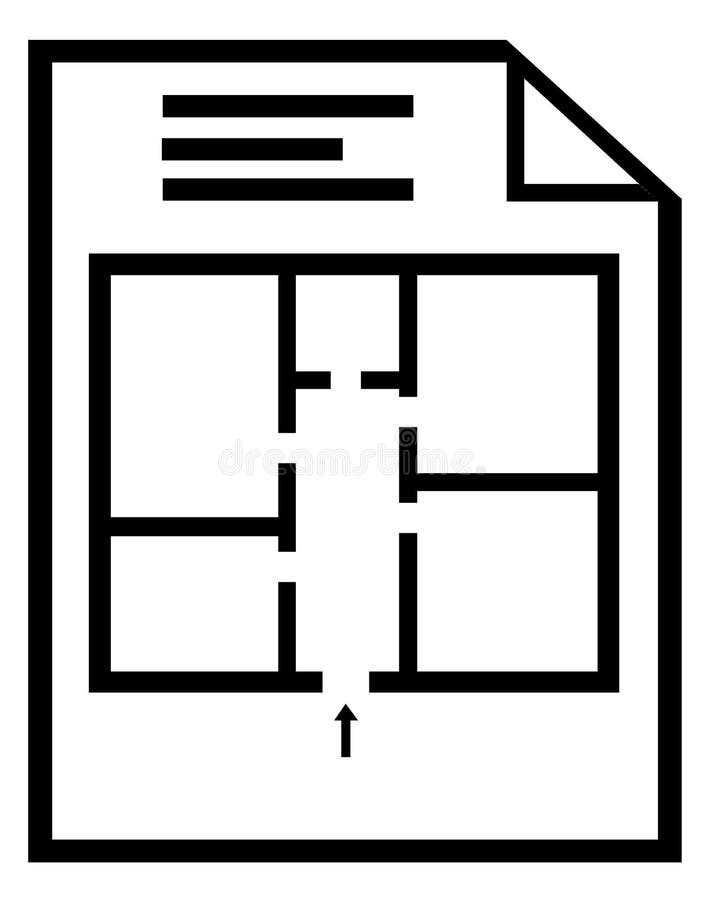 Icon Floor Plan. Example Floor Plan. House Plan Icon Stock Illustration ...