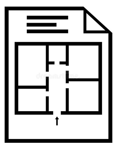 Icon Floor Plan. Example Floor Plan. House Plan Icon Stock Illustration ...