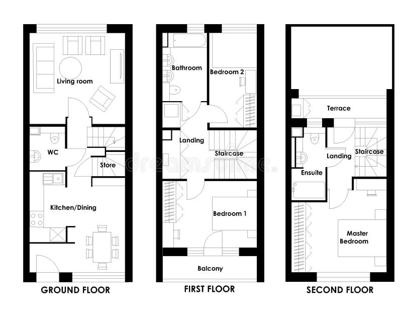 Icon Floor Plan. Example Floor Plan. House Plan Icon Stock Illustration ...