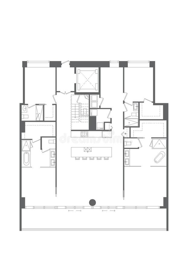 Icon Floor Plan. Example Floor Plan. House Plan Icon Stock Illustration ...