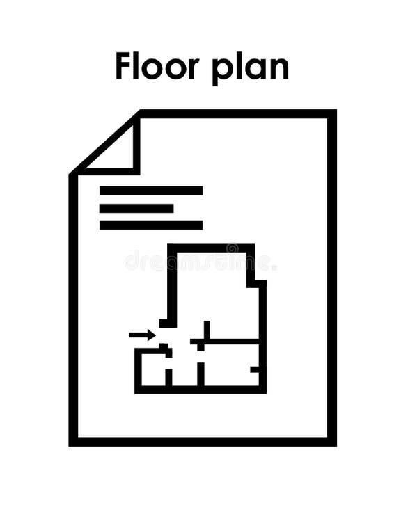 Icon Floor Plan. Example Floor Plan. House Plan Icon Stock Illustration ...