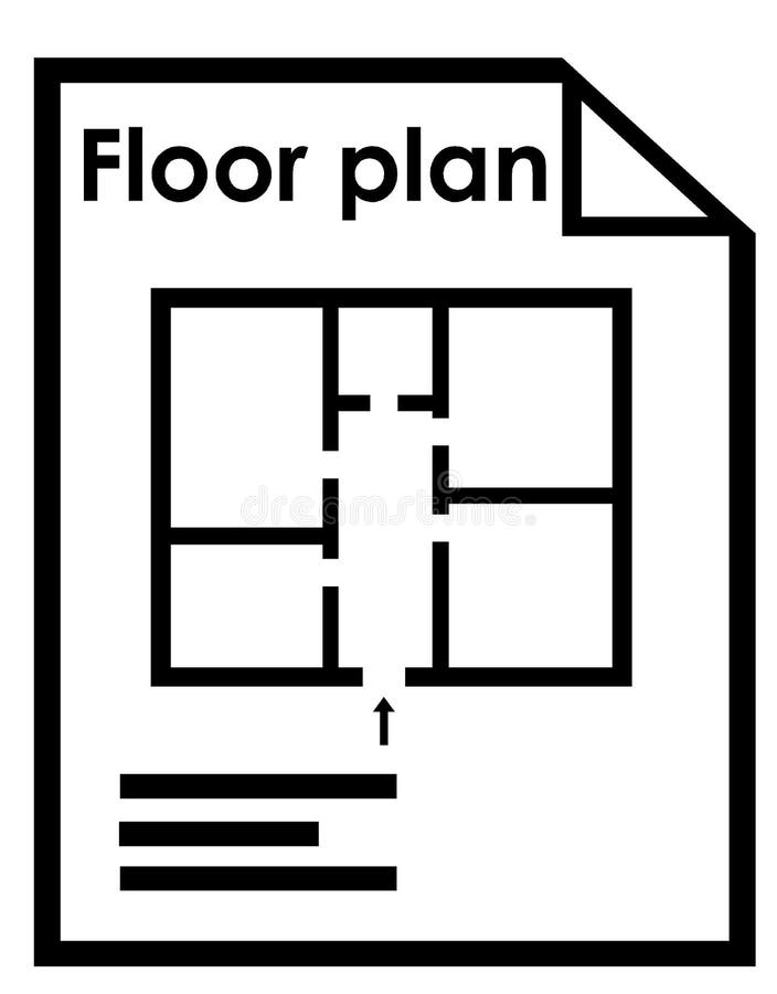 Icon Floor Plan. Example Floor Plan. House Plan Icon Stock Illustration ...