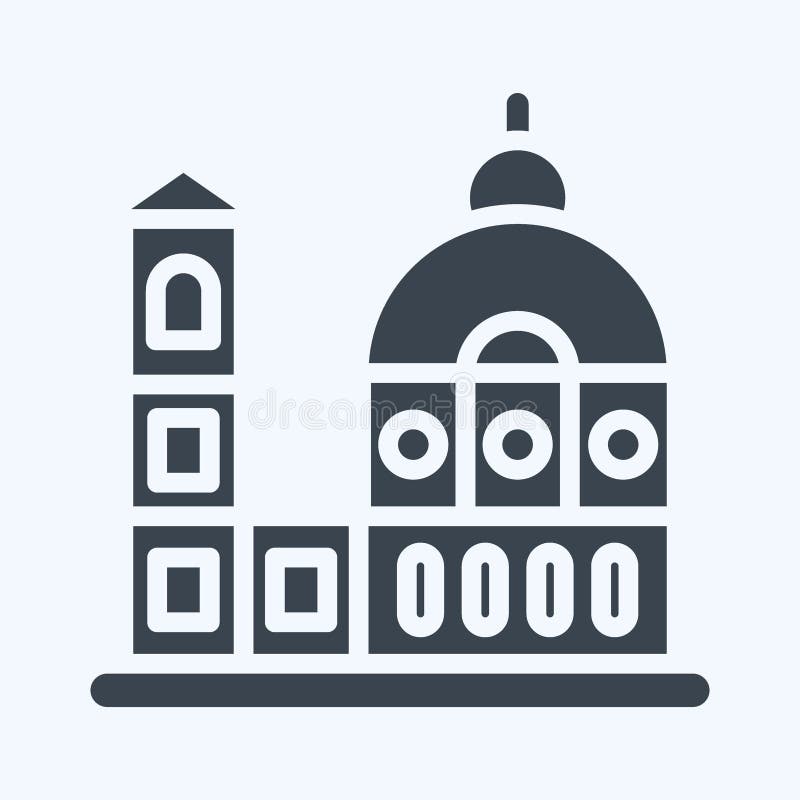 Icon Florence. Suitable for Education Symbol. Glyph Style. Simple ...