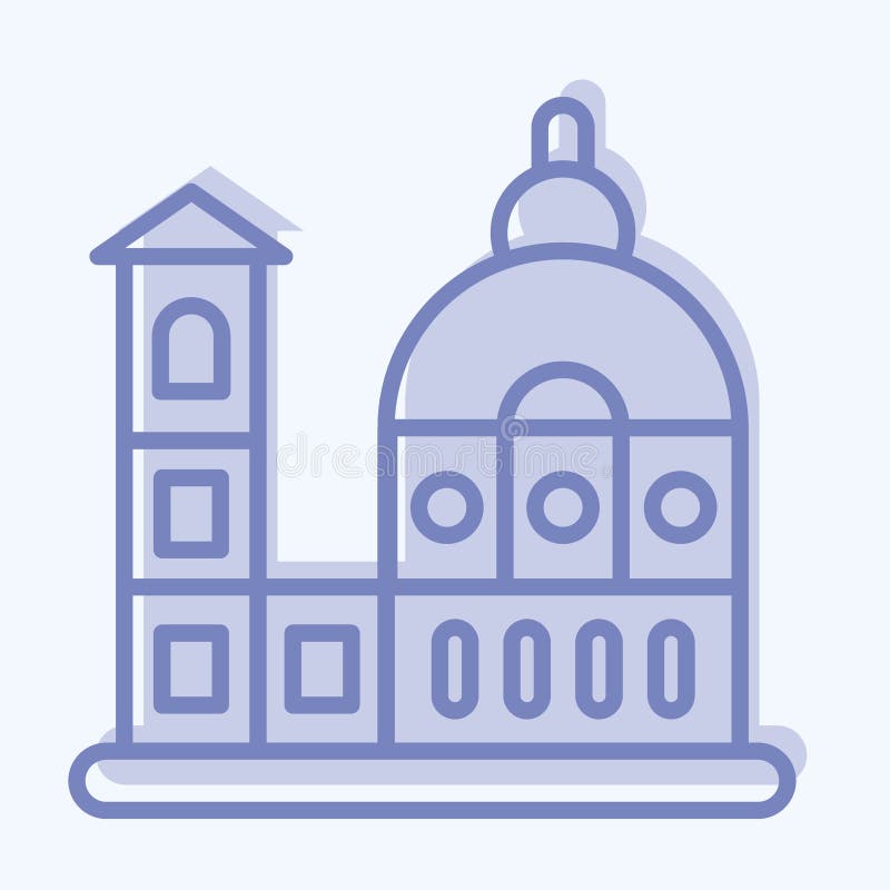 Icon Florence. Suitable for Education Symbol. Two Tone Style. Simple ...