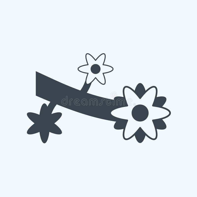 Icon Flower Branch. Suitable for Spring Symbol. Glyph Style. Simple ...