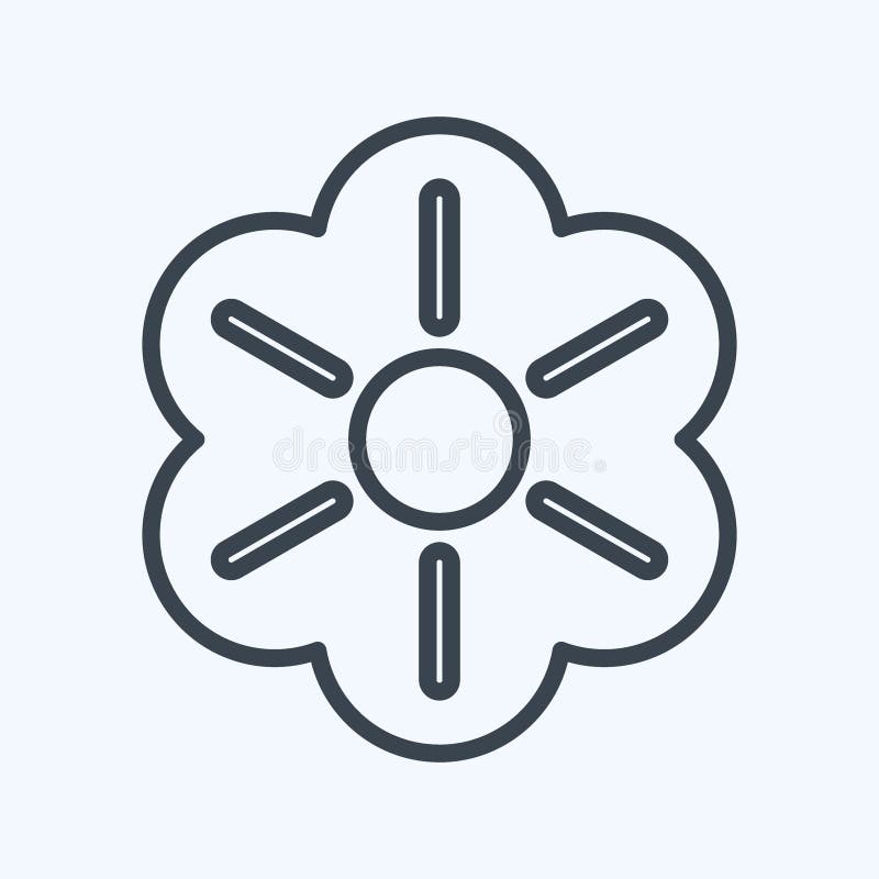 Icon Flower. Suitable for Garden Symbol. Line Style. Simple Design ...