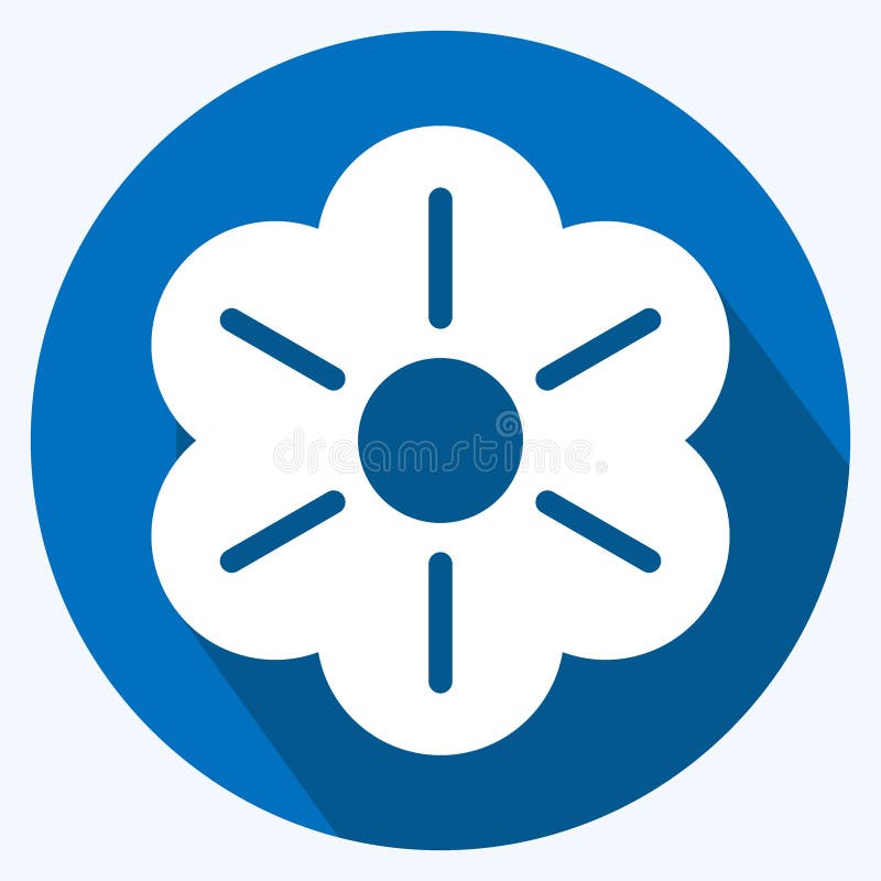 Icon Flower. Suitable for Garden Symbol. Long Shadow Style. Simple ...