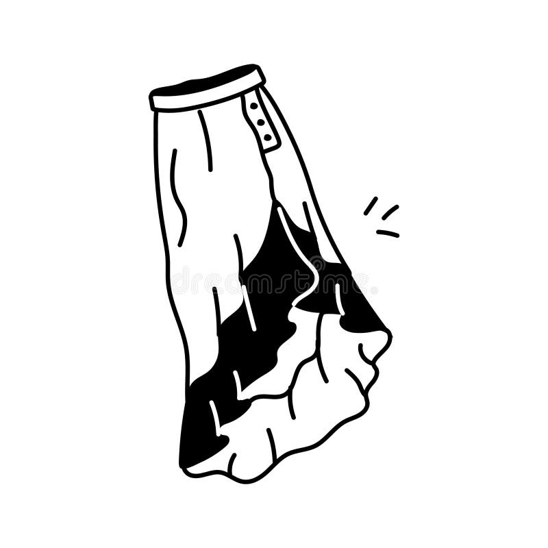 Icon of Flowy Skirt with Elegant Layers, Ready To Use Vector Stock ...