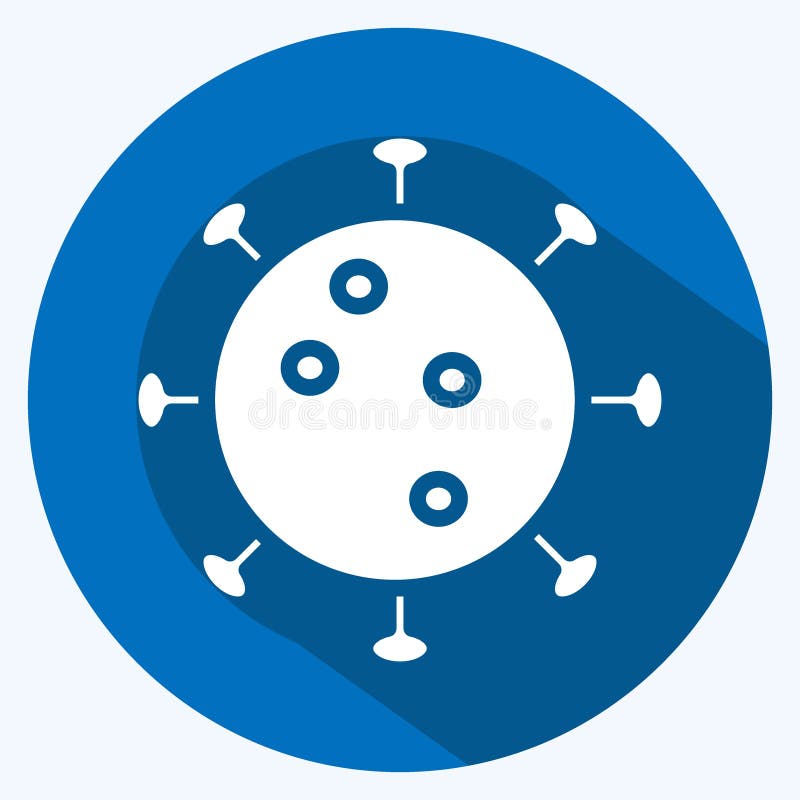 Icon Flu Virus. Suitable for Flu Symbol. Long Shadow Style. Simple ...