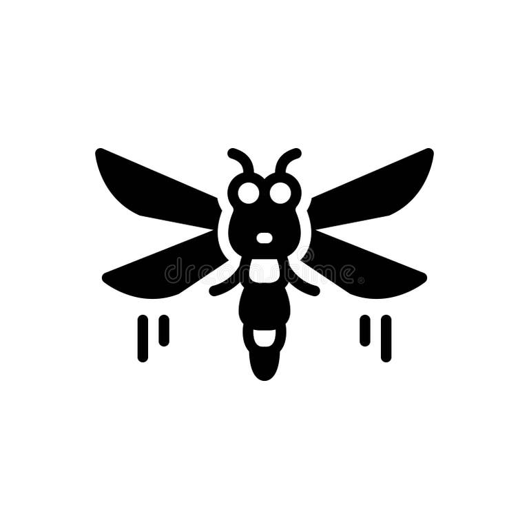 Black Solid Icon for Fly, Drake and Blowfly Stock Vector - Illustration ...