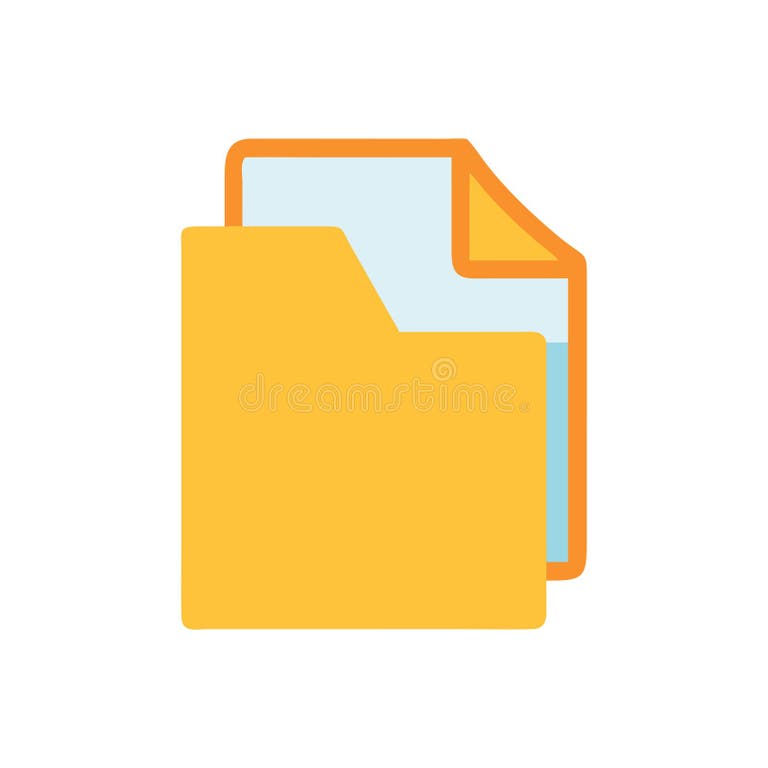 Icon of Folded Document for Documentation Stock Vector - Illustration ...