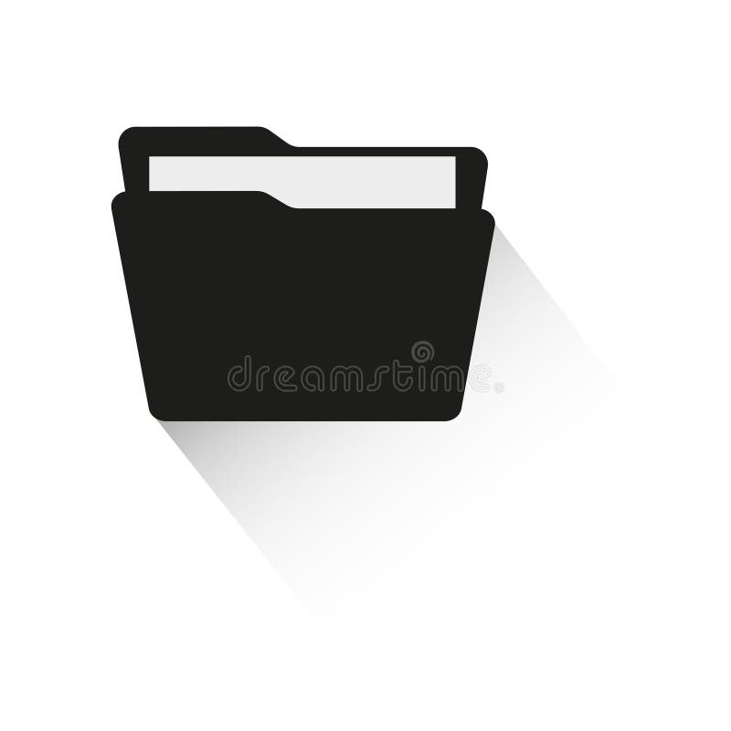 Icon Folder. Document Symbol. Computer Technology Concept. Vector ...