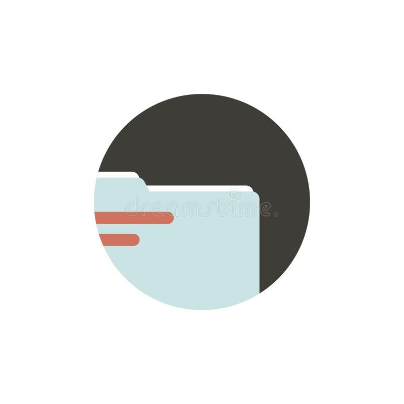 Icon of Folder Document Vector Stock Vector - Illustration of file ...