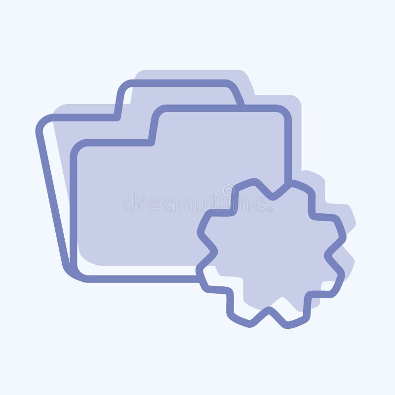 Icon Folder Settings. Suitable for Programming Symbol. Two Tone Style. Simple Design Editable ...