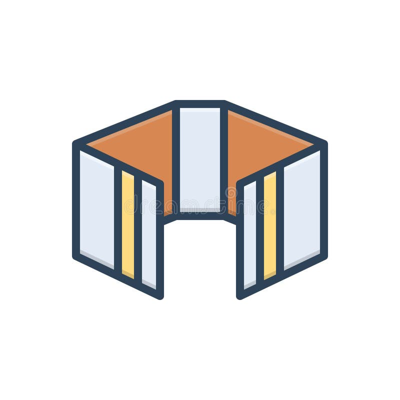 Color Illustration Icon for Folding, Paper and Fold Stock Illustration ...