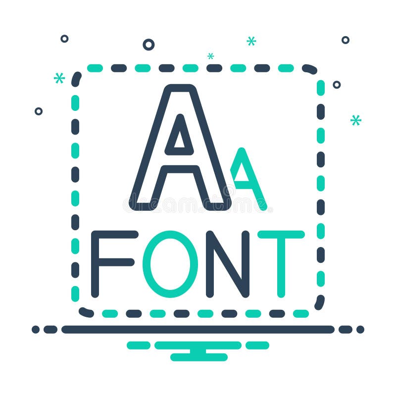 Mix Icon for Font, Script and Type Stock Illustration - Illustration of ...