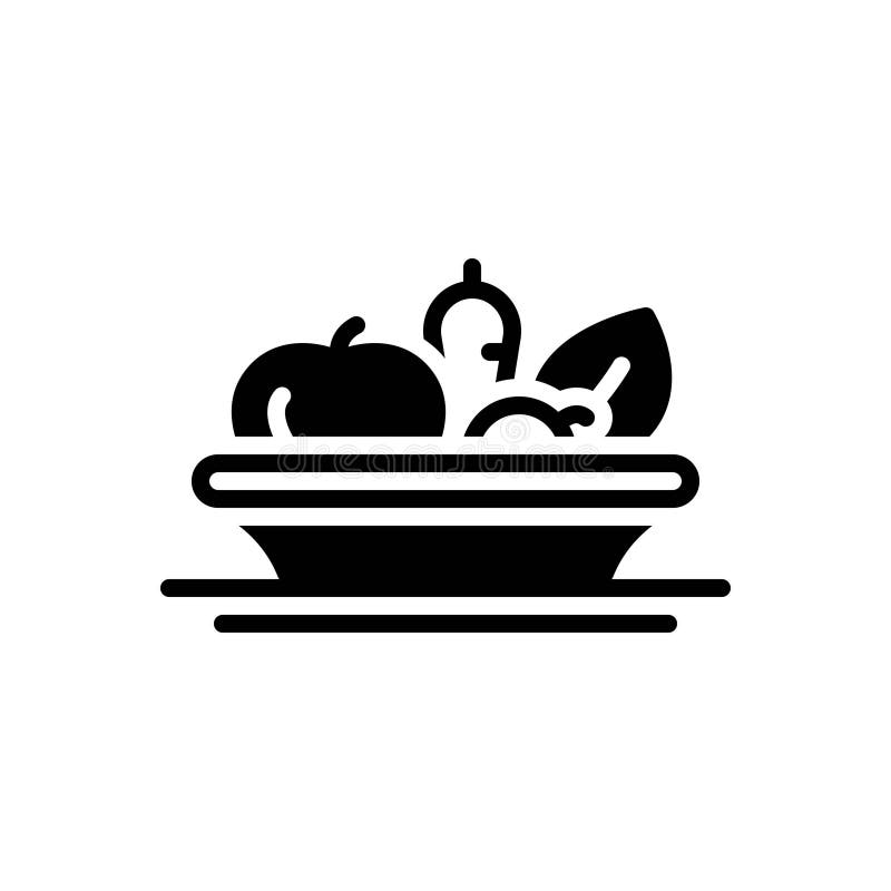 Black Solid Icon for Food, Edible and Fruits Stock Vector ...