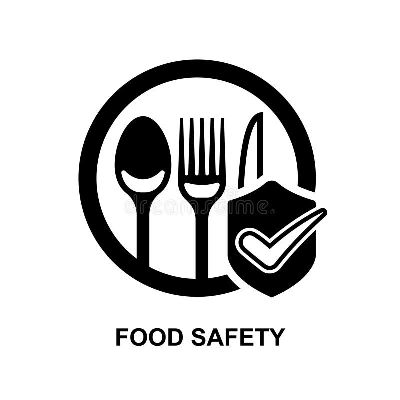 Food Safety Icon Isolated on Background. Stock Vector - Illustration of ...