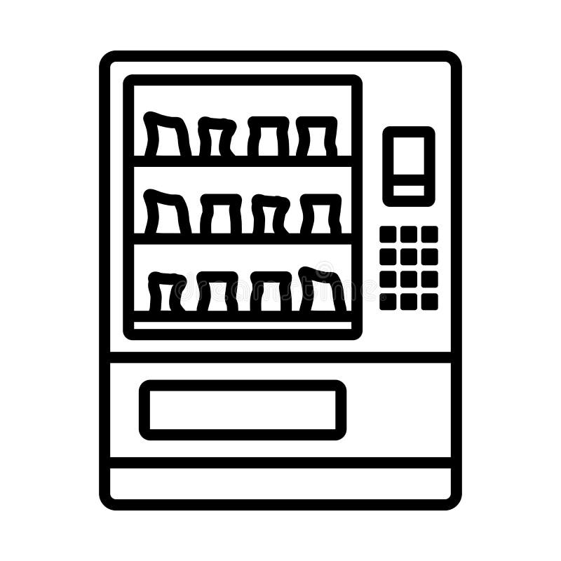 Icon of Food Selling Machine Stock Vector - Illustration of caticons ...